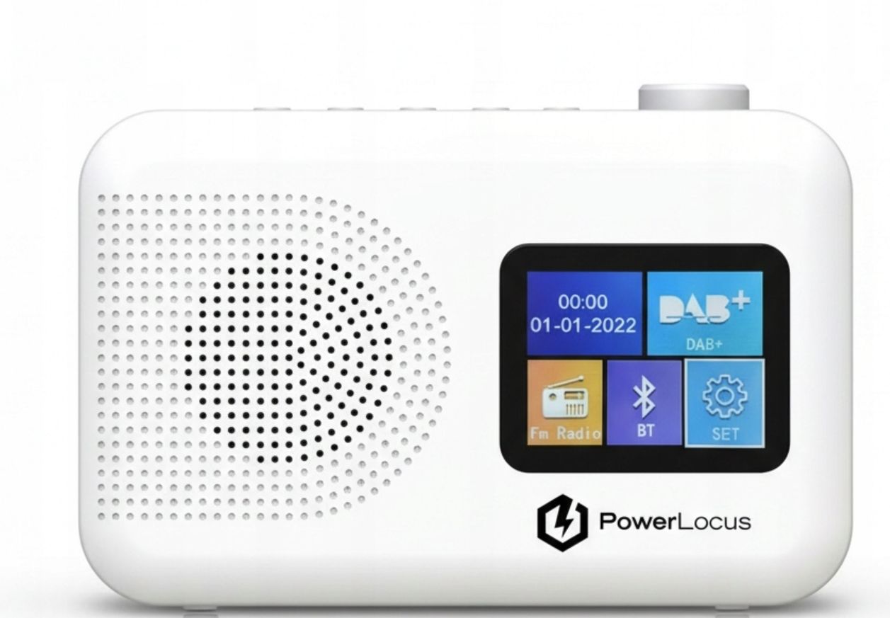 Powerlocus Radio DAB FM AM Alarm White raadio RDE.EE