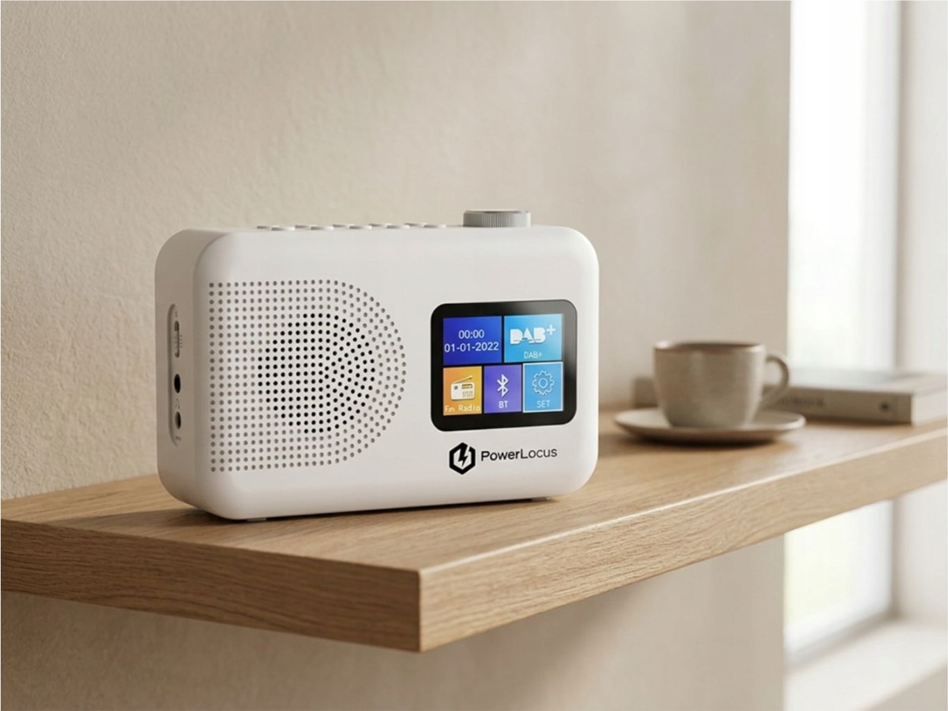 Powerlocus Radio DAB FM AM Alarm White raadio RDE.EE