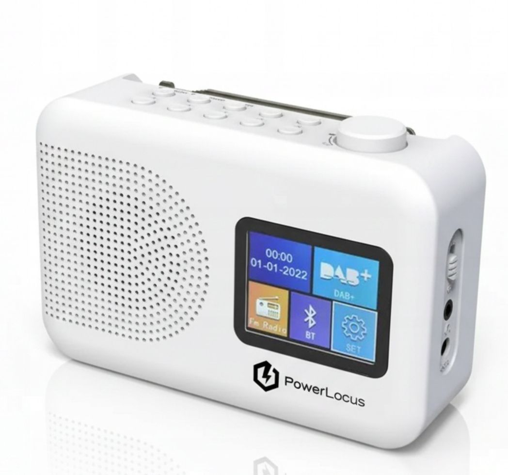 Powerlocus Radio DAB FM AM Alarm White raadio RDE.EE